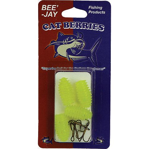Bee-Jay Cat Berries Worm Charteuse Qty 4 - Plastics Bee-Jay $1.49 ...