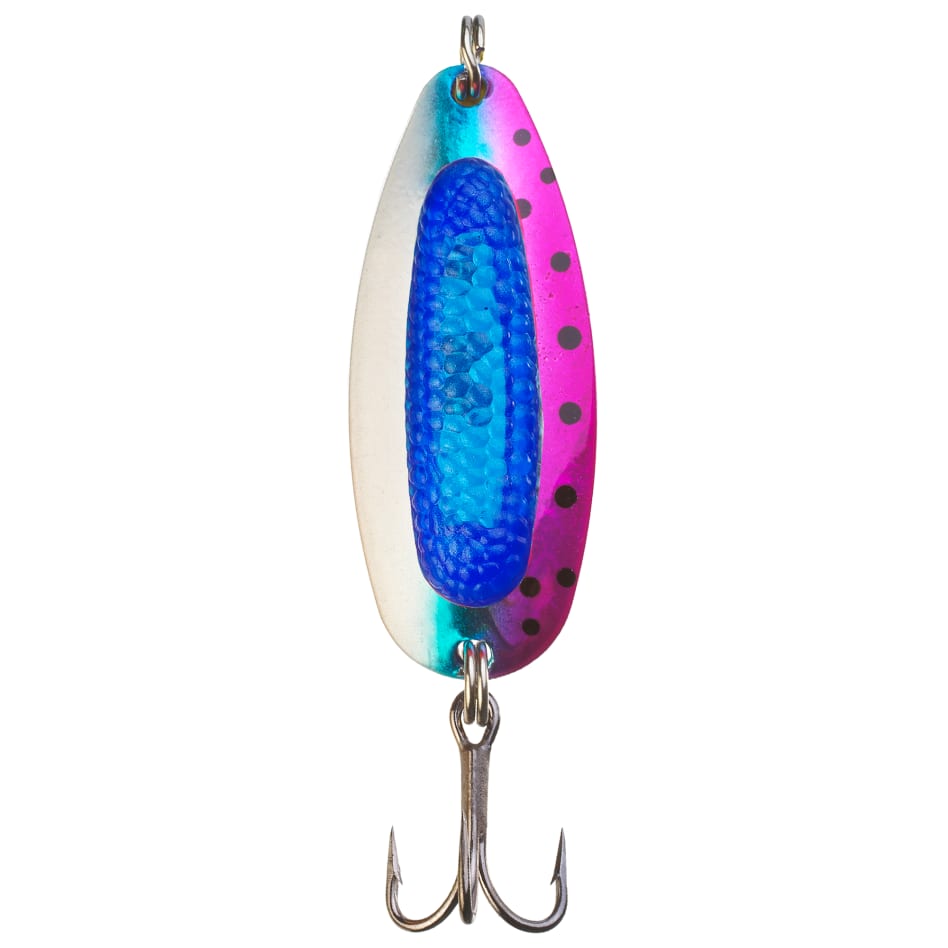 Blue Fox Rattlin' Pixee Spoon 2-1/2" 7/8 Oz Holographic Rainbow/Blue ...