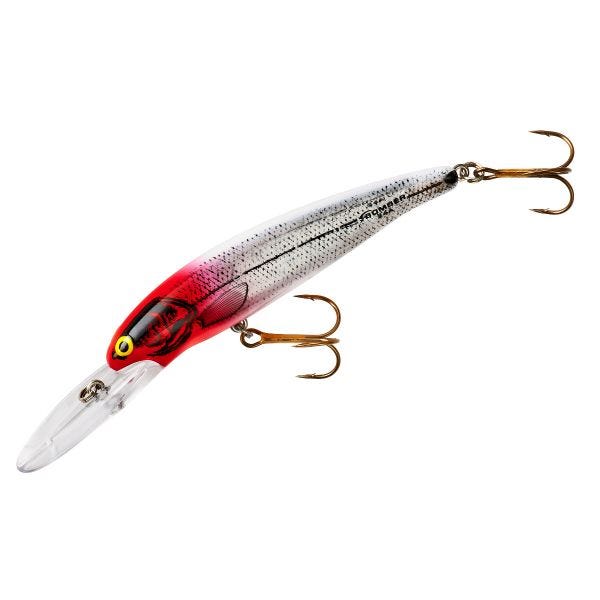 Bomber Lure Long A 3-1/2" 3/8 Oz Silver Red Head — FishAndSave