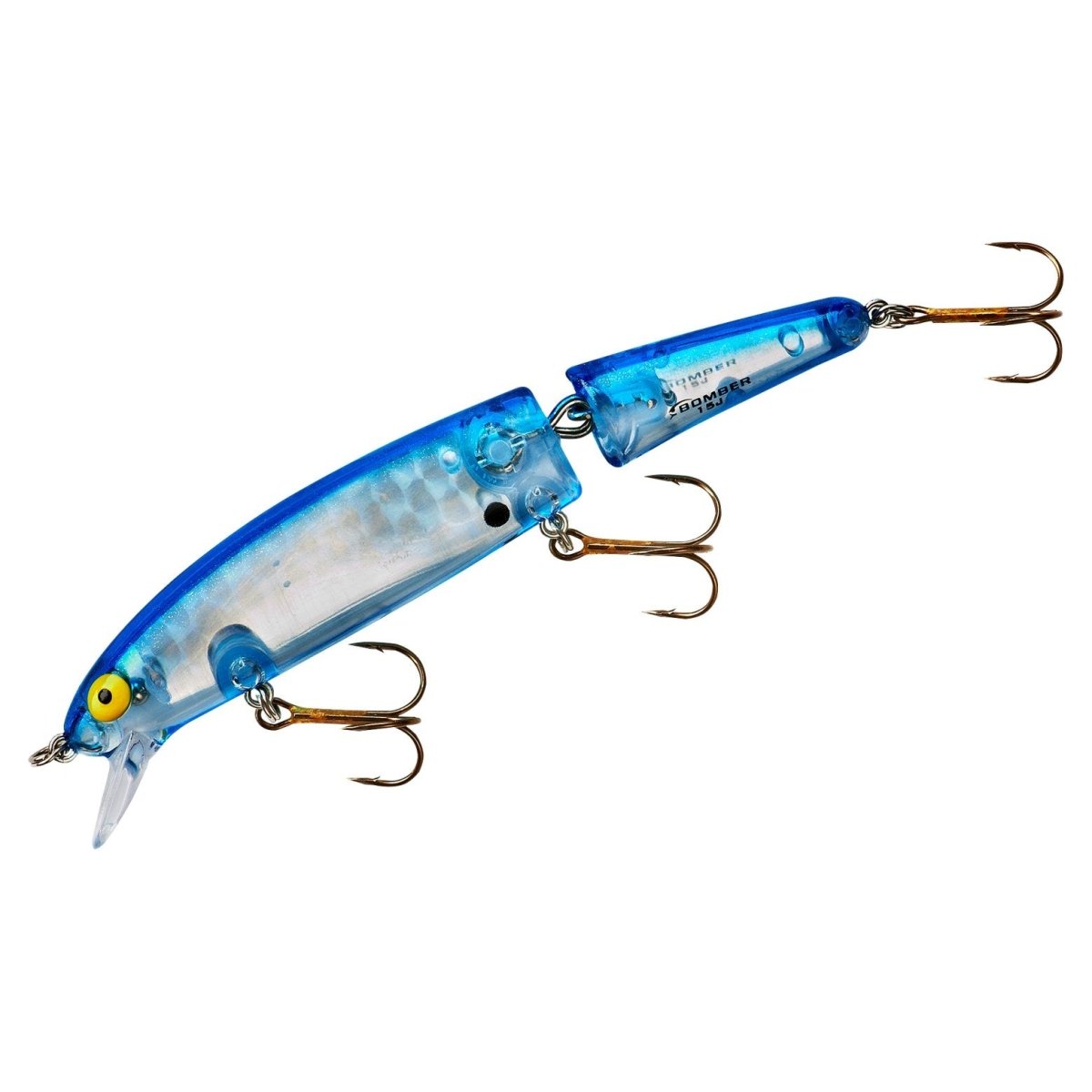 Bomber Lures Long A Jointed 4-1/2" 5/8 Oz Silver Prism Blue - FishAndSave