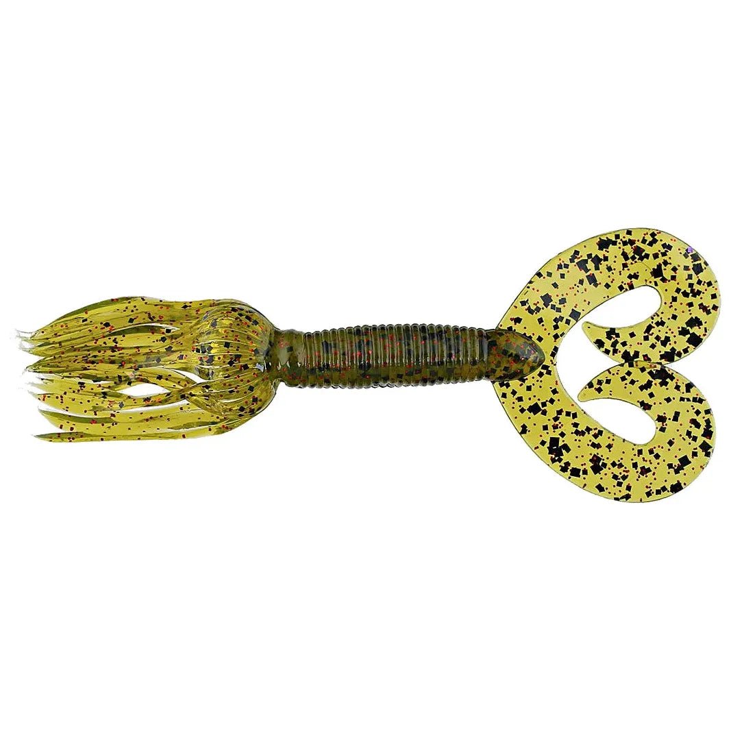 Chompers Skirted Grub Twin Tail 4" Qty 10 - Plastics Chompers $5.99 ...