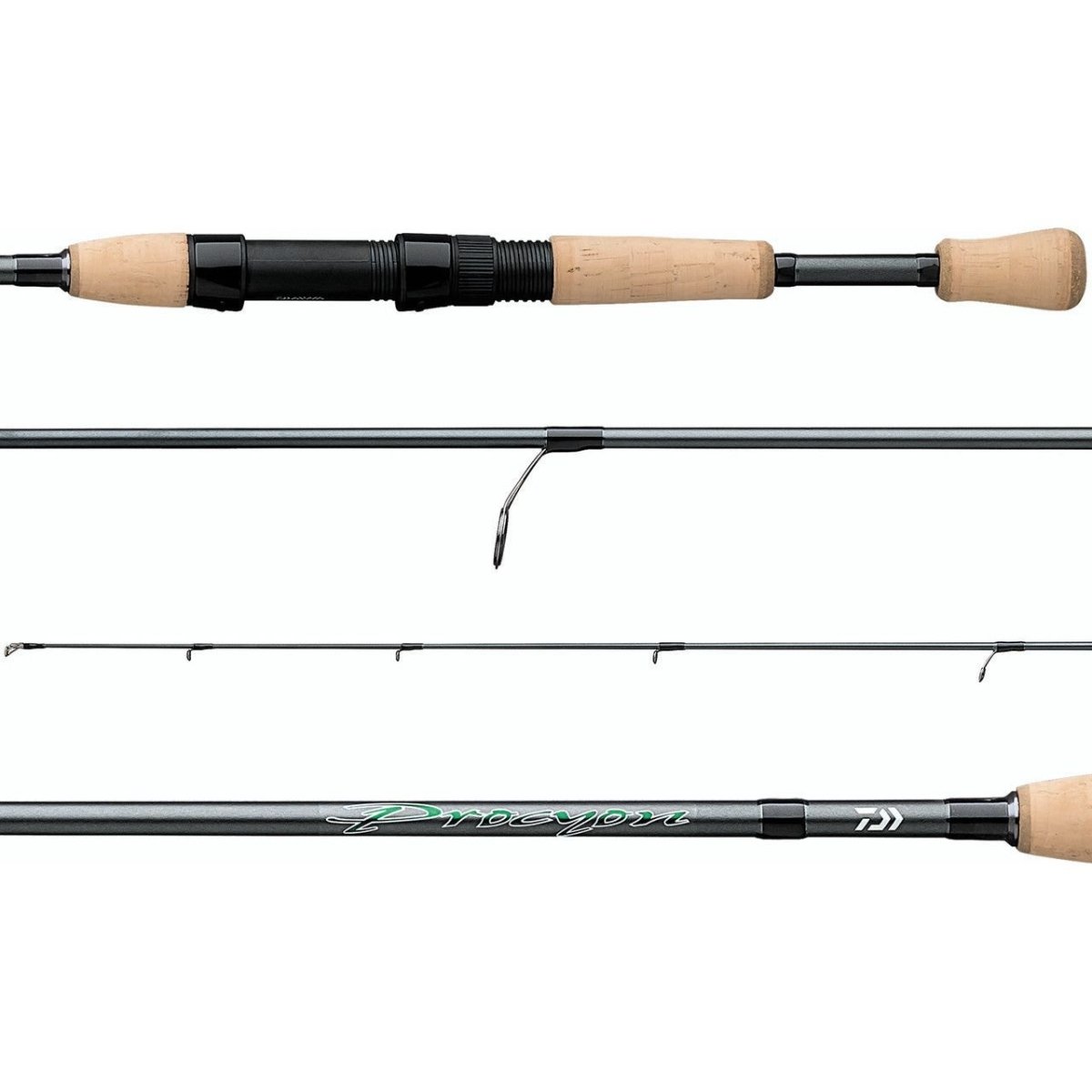 Daiwa PCYN802LXS Procyon Freshwater Graphite Spin Rod, 8'0", 2pc, Light ...