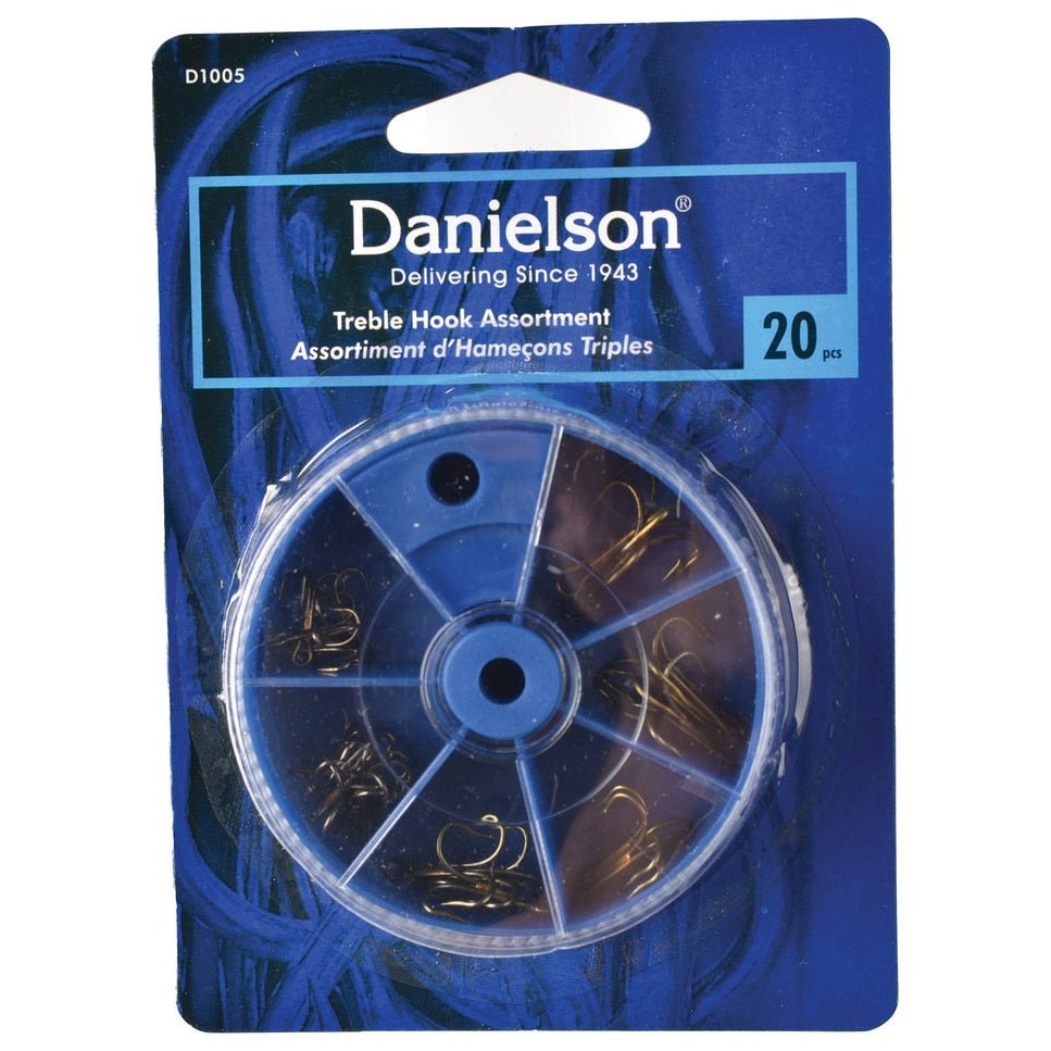 Danielson Treble Hook Assortment Dial Box Qty 20 - Hooks/Rigs Danielson ...