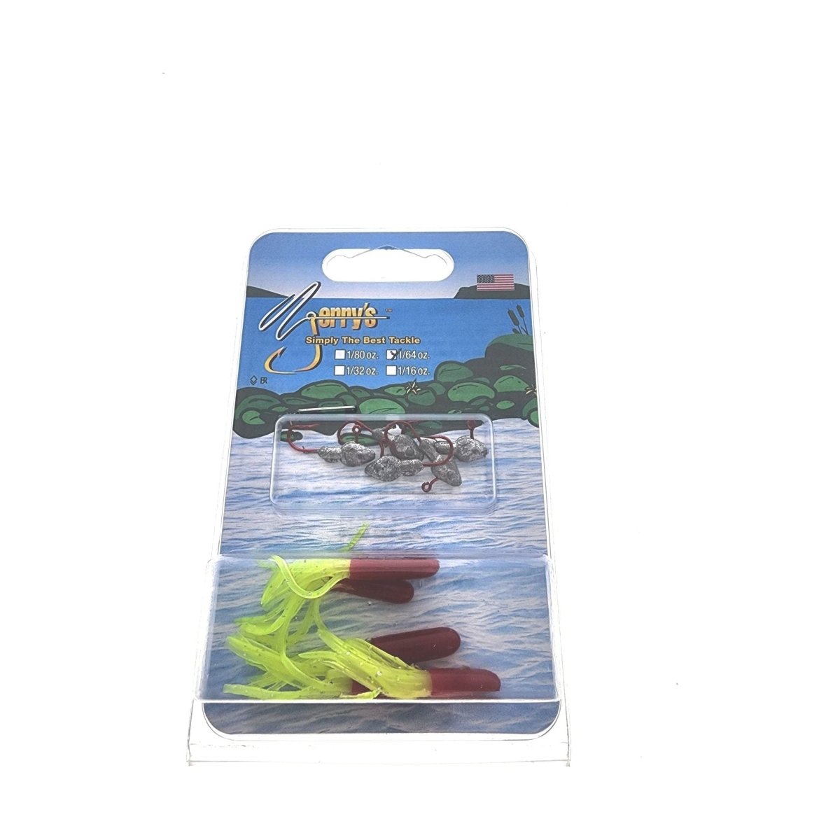 Dry Creek Jig Heads 1/64 Oz W/ Funky Chicken Tube- Pink-Chartreuse ...