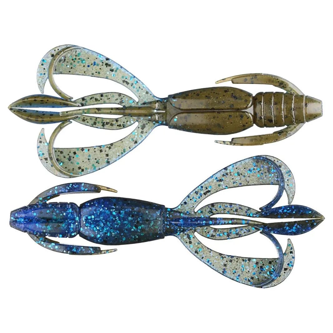 Keitech Crazy Flapper Twin Tail Craw 3.6" Okeechobee Craw Qty 7 ...
