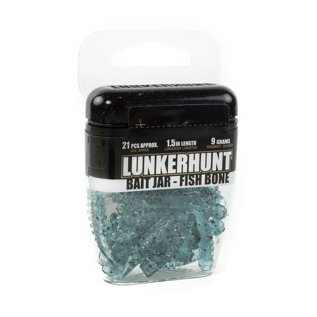 Lunkerhunt Bait Jar Fish Bone 1.5" Qty 21 Fast Fish - Plastics Lunker ...