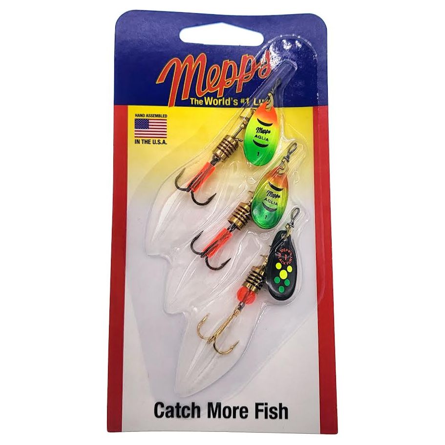 Mepps Aglia Pro Choice Spinner 3 Pack Hot Firetiger Series - Spinners ...