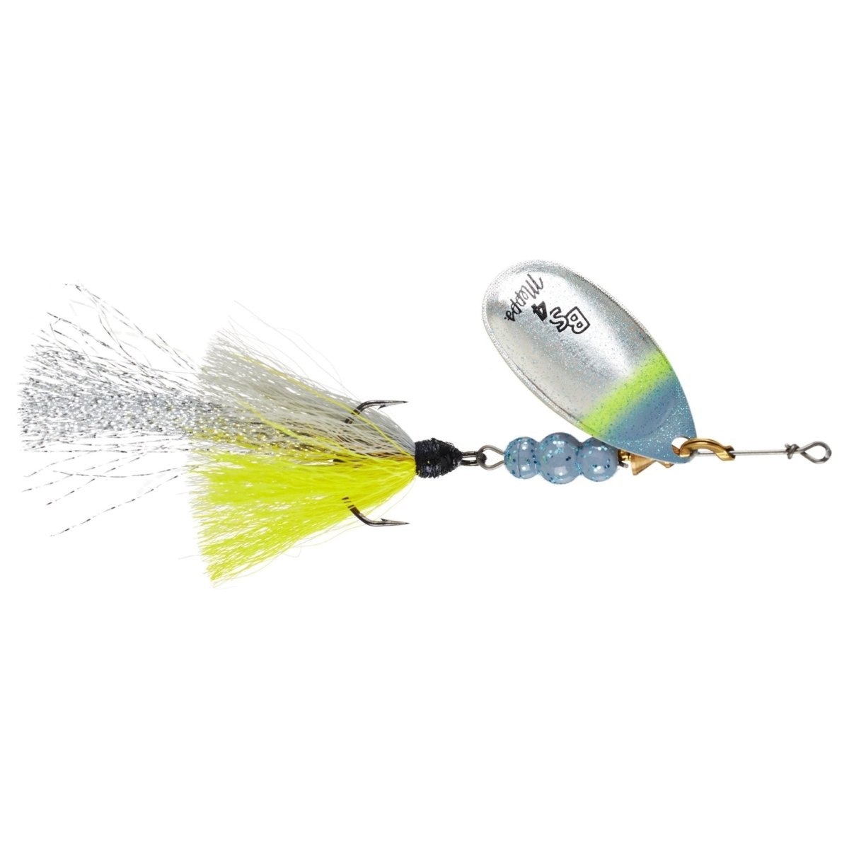 Mepps Bronze Slammer (Dressed Treble) 1/3 OZ Silver-Bleeding Shiner ...