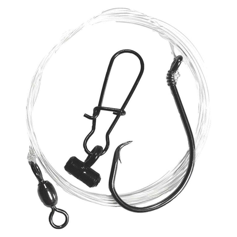 Sea Striker Striped Bass Eel Rig w/Sinker Slide 50Lb Mono Qty 1 - Hooks ...