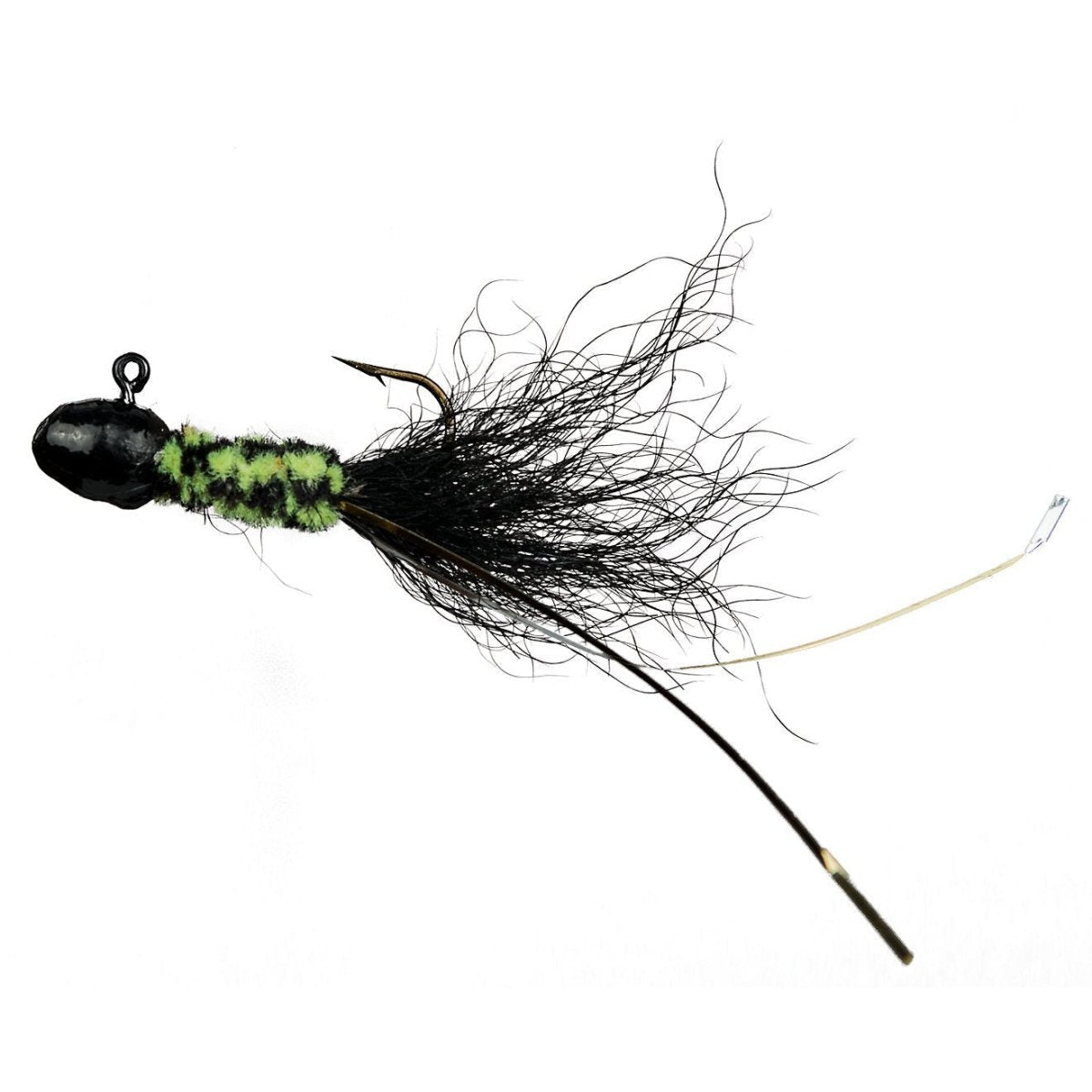Slater's Jigs Double Trouble Jigs 1/32 Oz Black/Green Card of 12 - Jigs ...