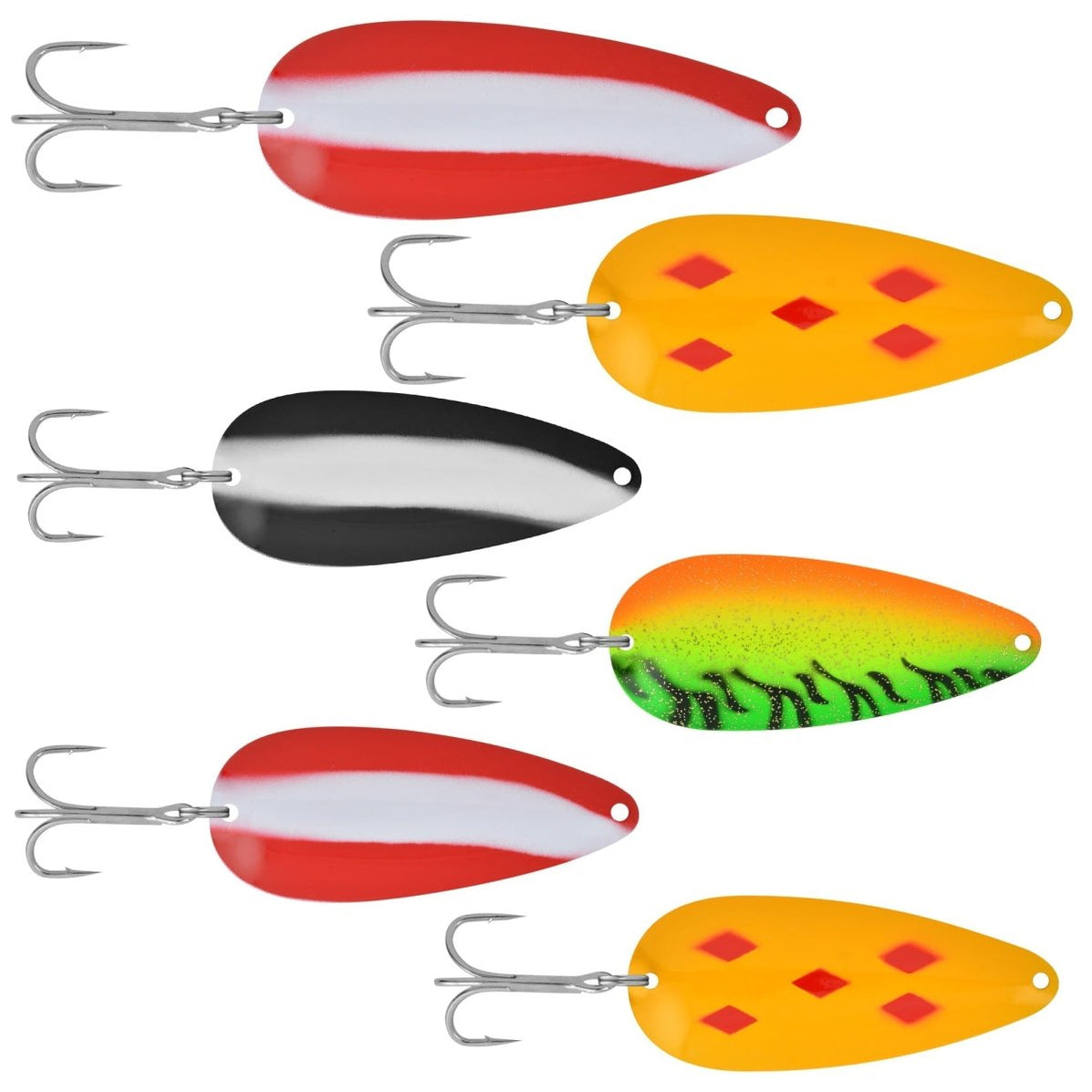 Apex Bass/Pike Gamefish Spoon Kit Qty 6 - Spoons Apex Tackle $8.99 ...