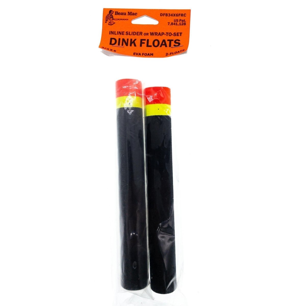 Beau Mac Inline Slider Dink Floats Black Fluro Orange QTY 2 - Floats ...