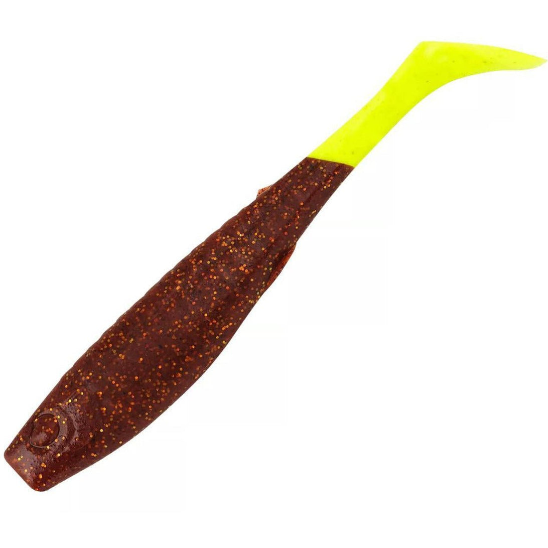 Berkley Gulp Paddleshad 4" Rootbeer Gold Chartreuse QTY 4 - Plastics ...