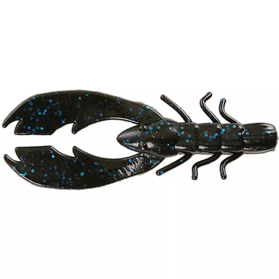 Berkley PowerBait Chigger Craw 4" Black Blue Fleck Qty 9 - Plastics ...