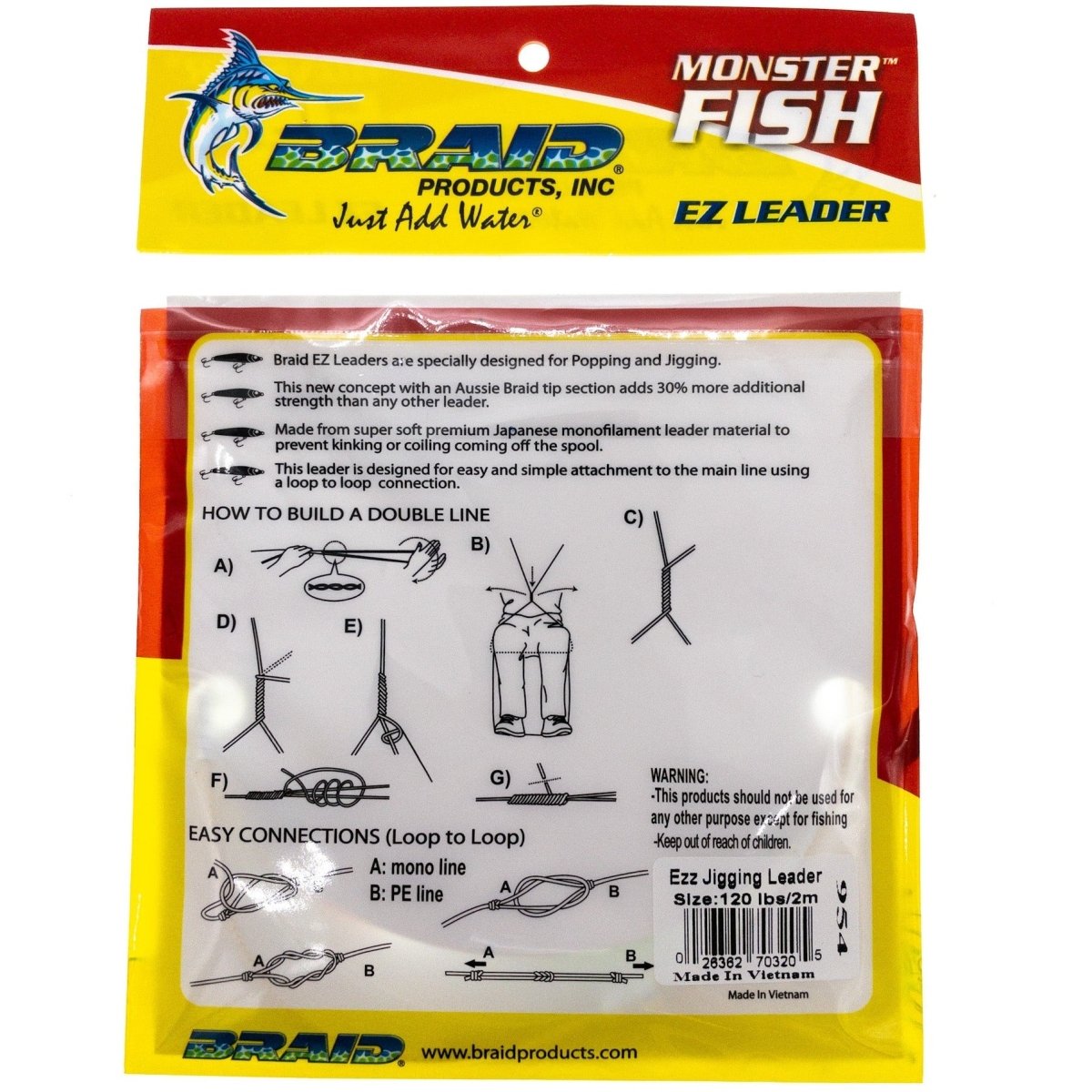 Braid Saltwater EZ Leader - Jigging - 2 Meters - FishAndSave