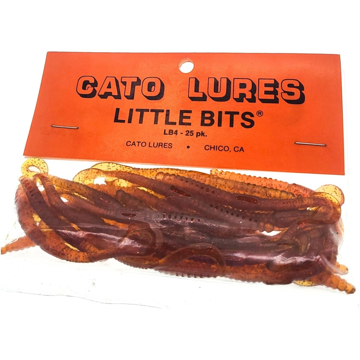 Cato Lures Little Bits Ribbed Curly Tail Worms 3-1/2" Qty 25 - Plastics ...