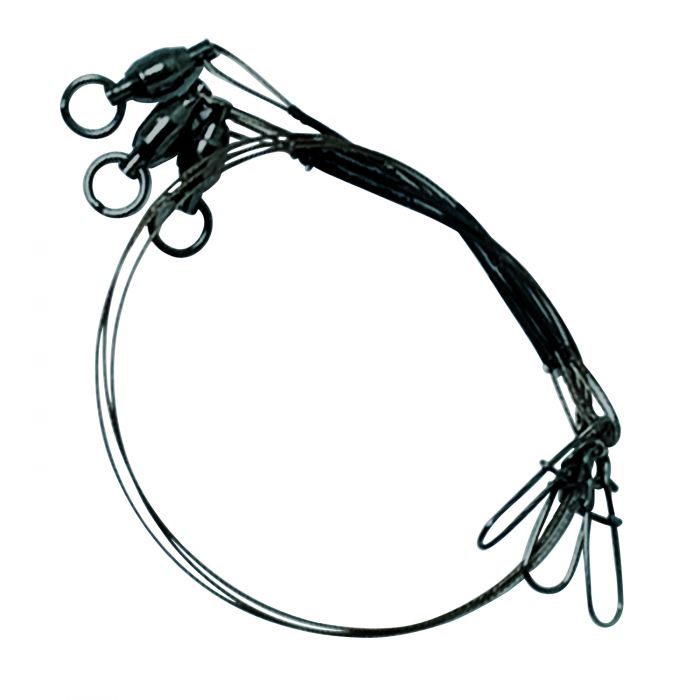 Eagle Claw lazer Sharp Steel Leader With Ball Bearing Swivel And Dual ...