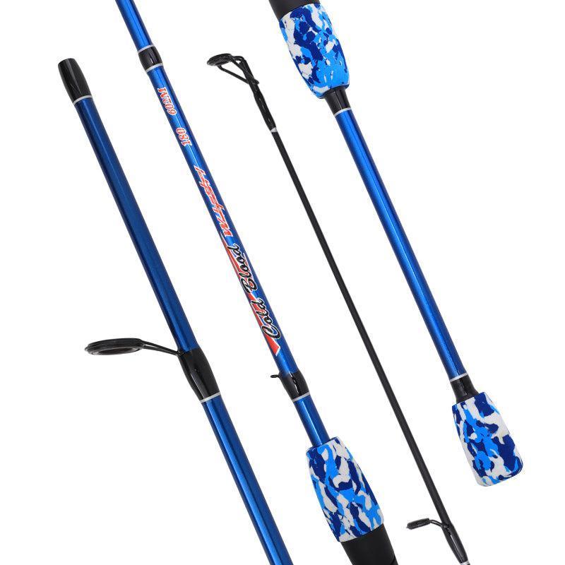 FAS Cold Blood Light Med Action Spinning Rod 2 Pc. 6' Blue Black Camo ...
