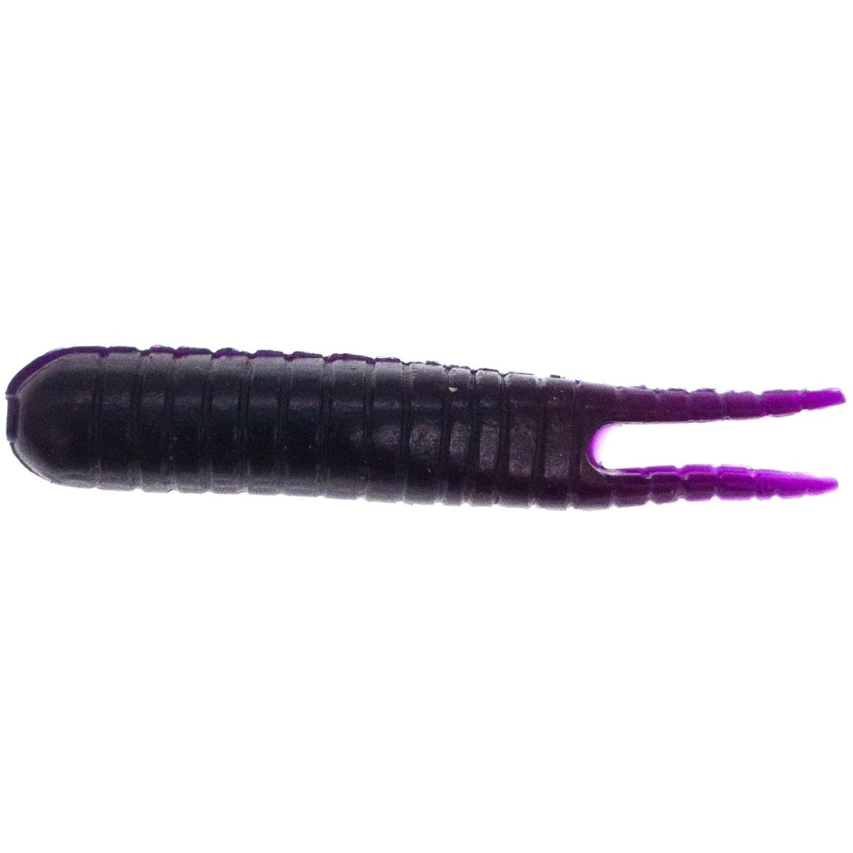 FAS Ribbed Split Tail Worm 2.5" Purple Qty 10 - FishAndSave $1.10 ...