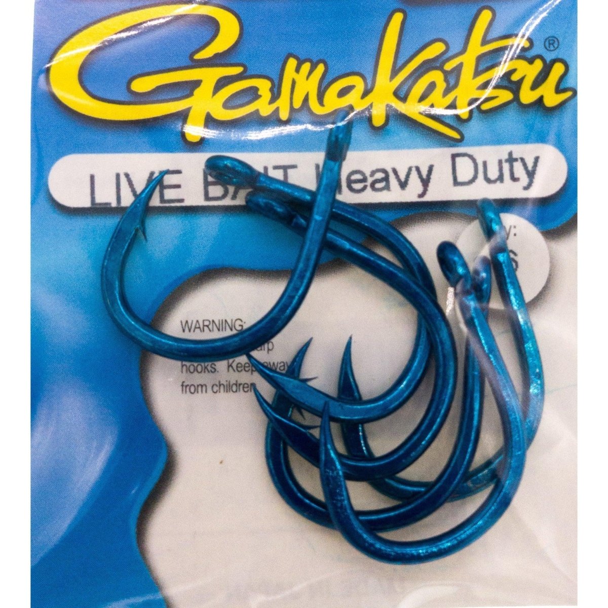 Gamakatsu Live Bait Heavy Duty Hooks Blue - FishAndSave