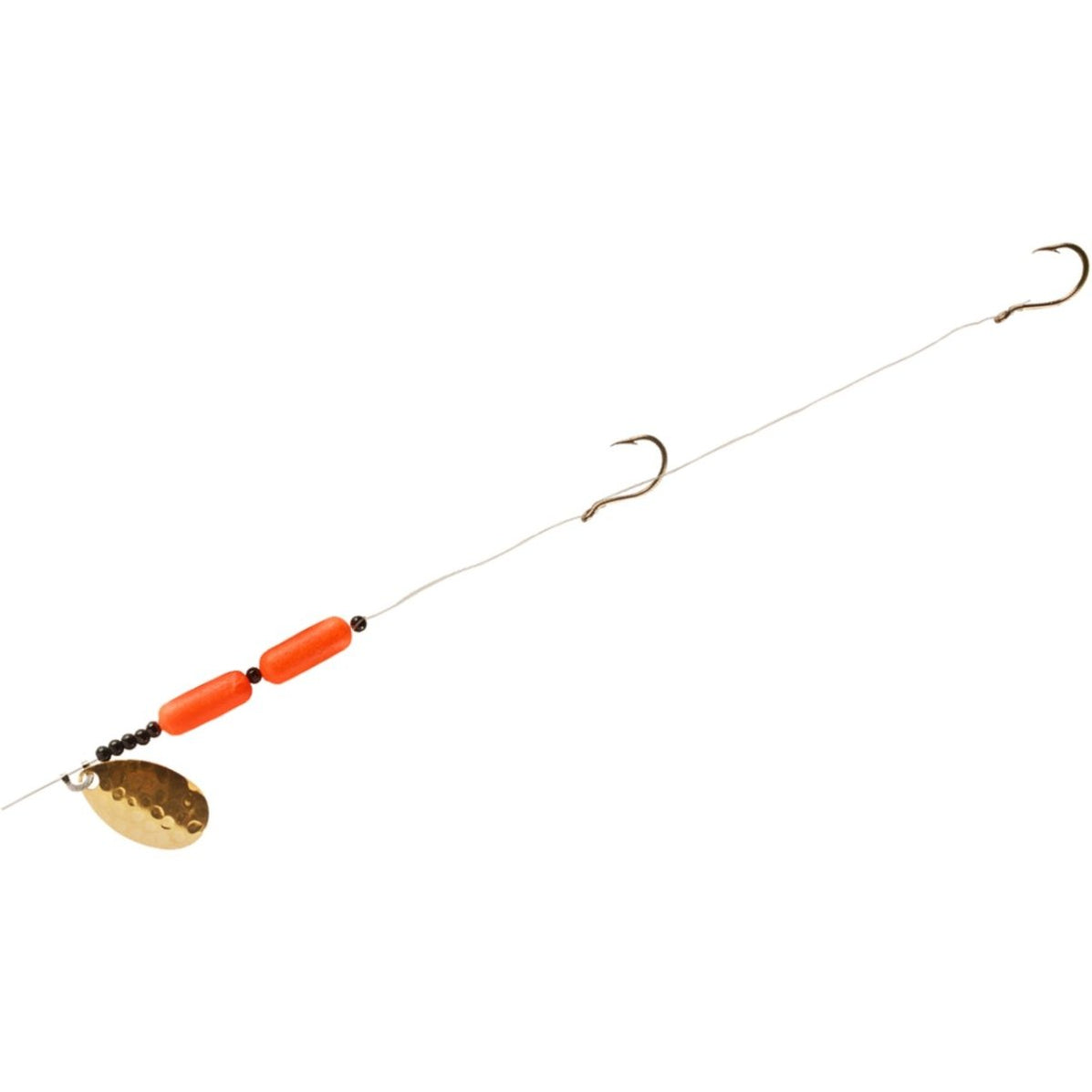 Little Joe Floating Worm Harness Hammered Gold Blade/Hot Orange Float ...