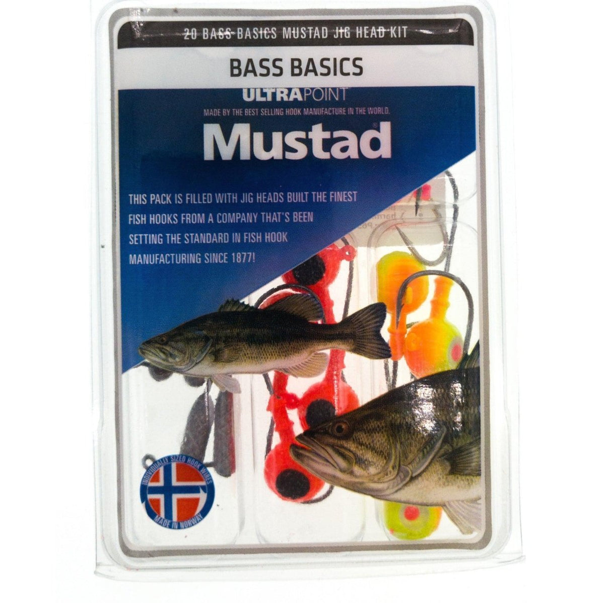Mustad Basic Bass Jig Kit 20 Pack - Jigs Mustad $9.99 FishAndSave