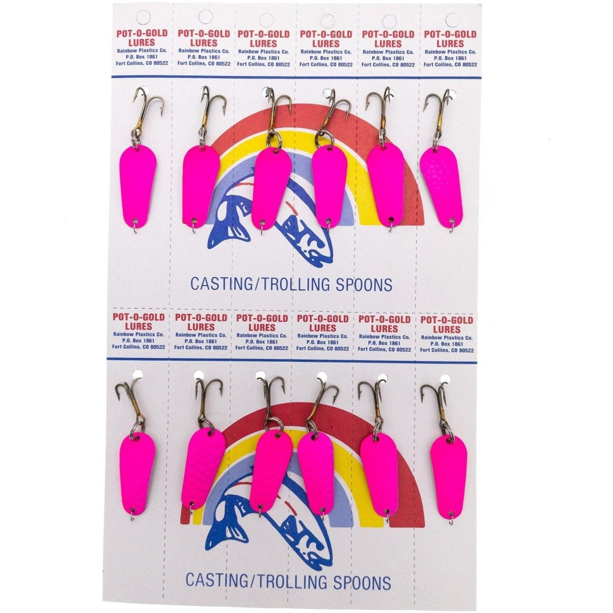 Pot-O-Gold Dan-Dee Casting/Trolling Spoon Pink Pearl-Back Card of 12 ...