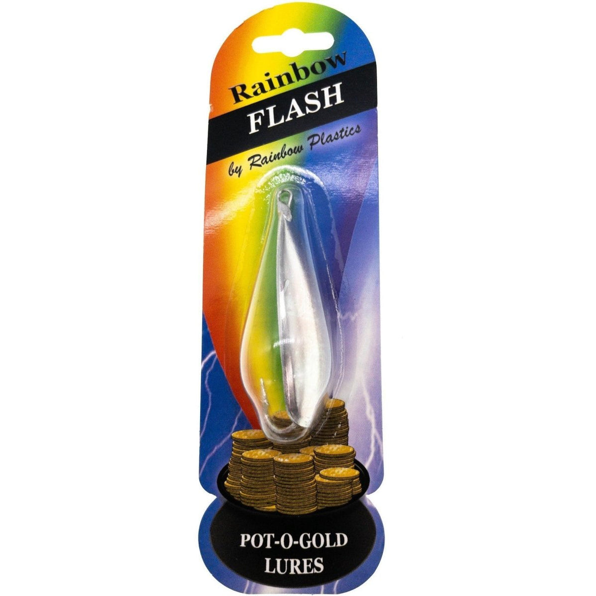 Pot-O-Gold Rainbow Flash Weedless Casting Spoon - Spoons Rainbow Plastics $0.99 FishAndSave