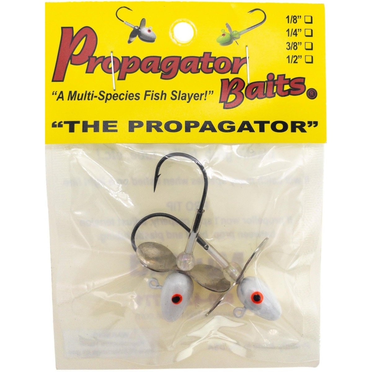 Propagator Bullethead Propeller Jig 3/8 oz. White Qty 2 - Jigs ...