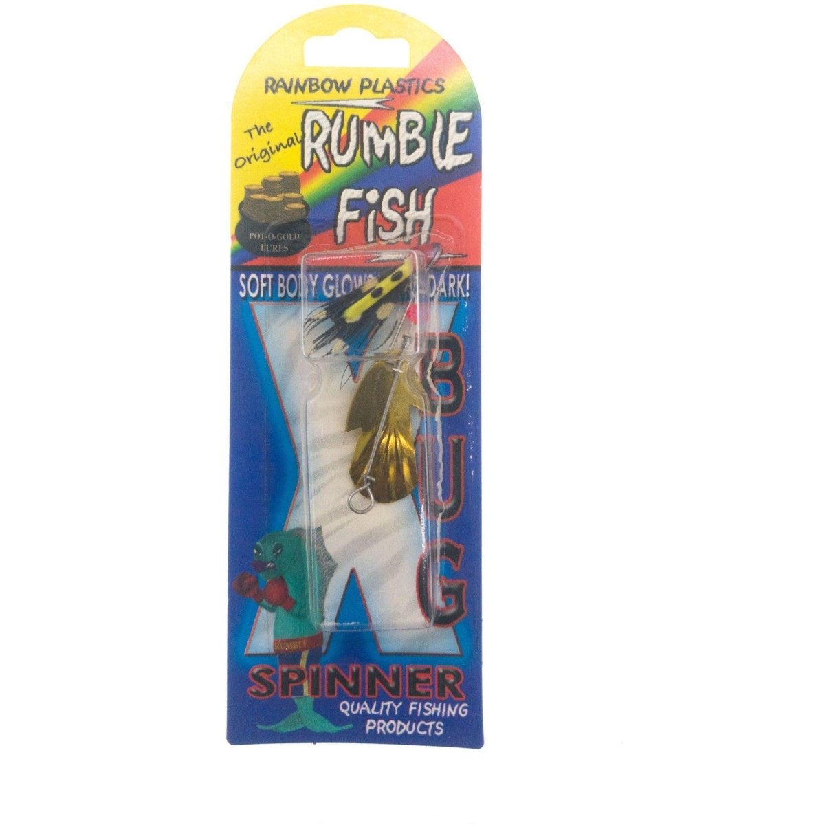 Rainbow Plastics Original Rumble Fish Bug In Line Spinner #4 Blade Brass - Spinners Rainbow ...