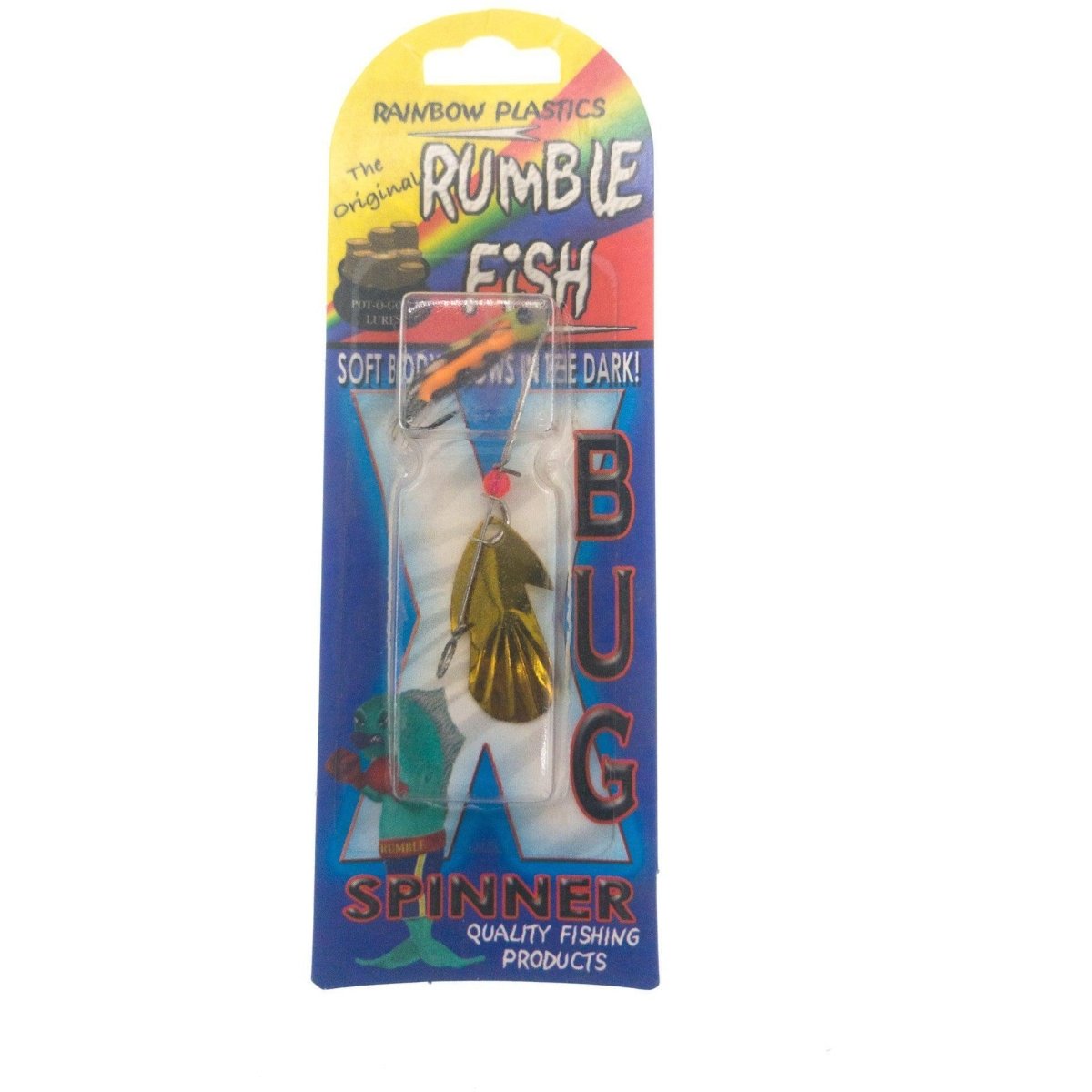 Rainbow Plastics Original Rumble Fish Bug In Line Spinner #4 Blade Brass - Spinners Rainbow ...