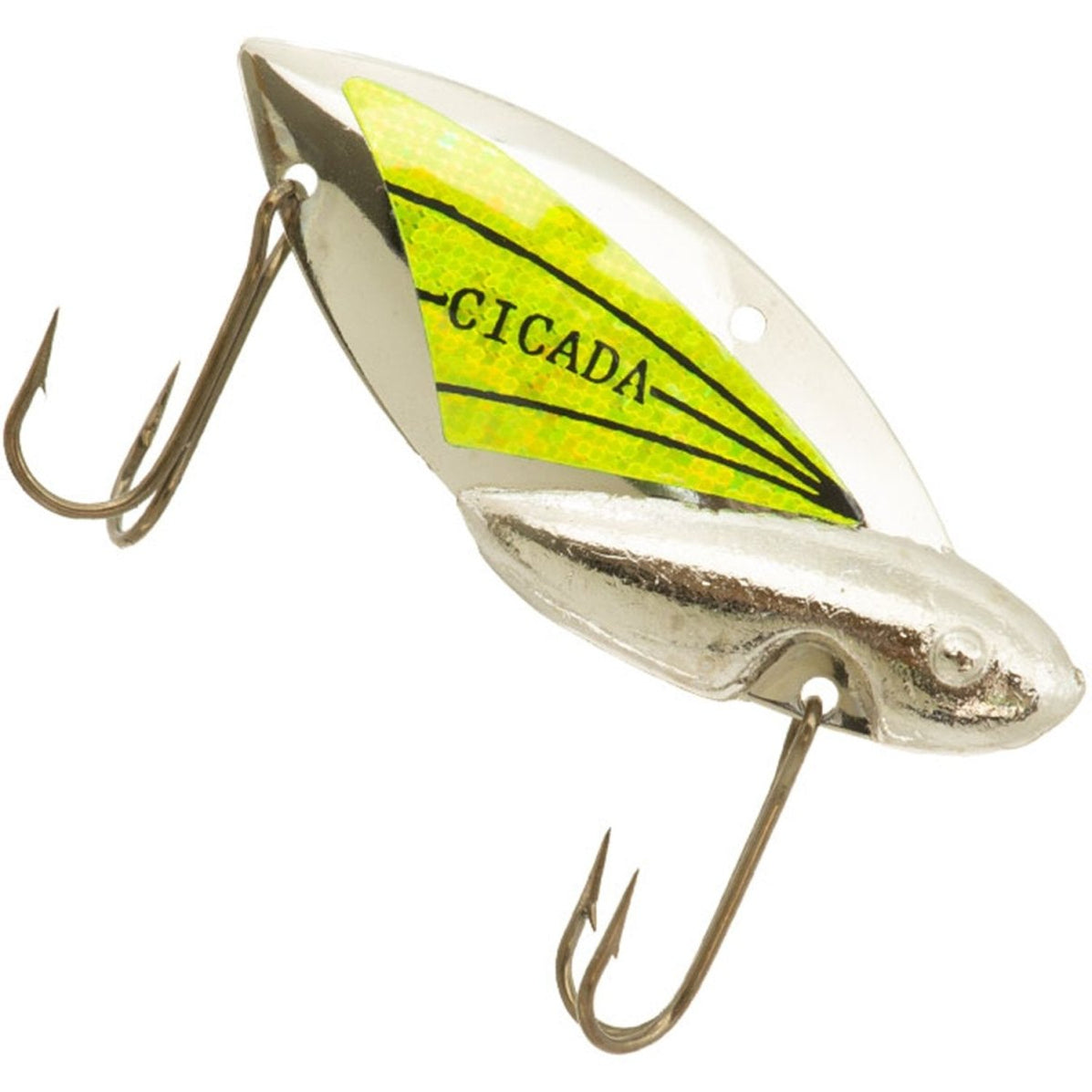 Reef Runner Cicada Blade Lure 1/4 oz. Nickel Chartreuse - Crankbait ...
