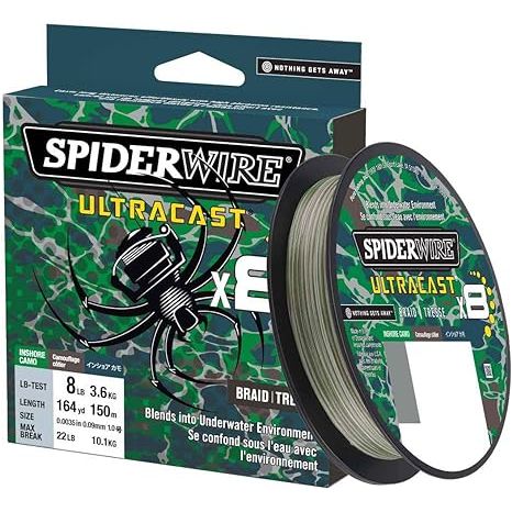 Spiderwire Ultracast X8 Braid 164 Yds Inshore Camo - Line/Leader ...
