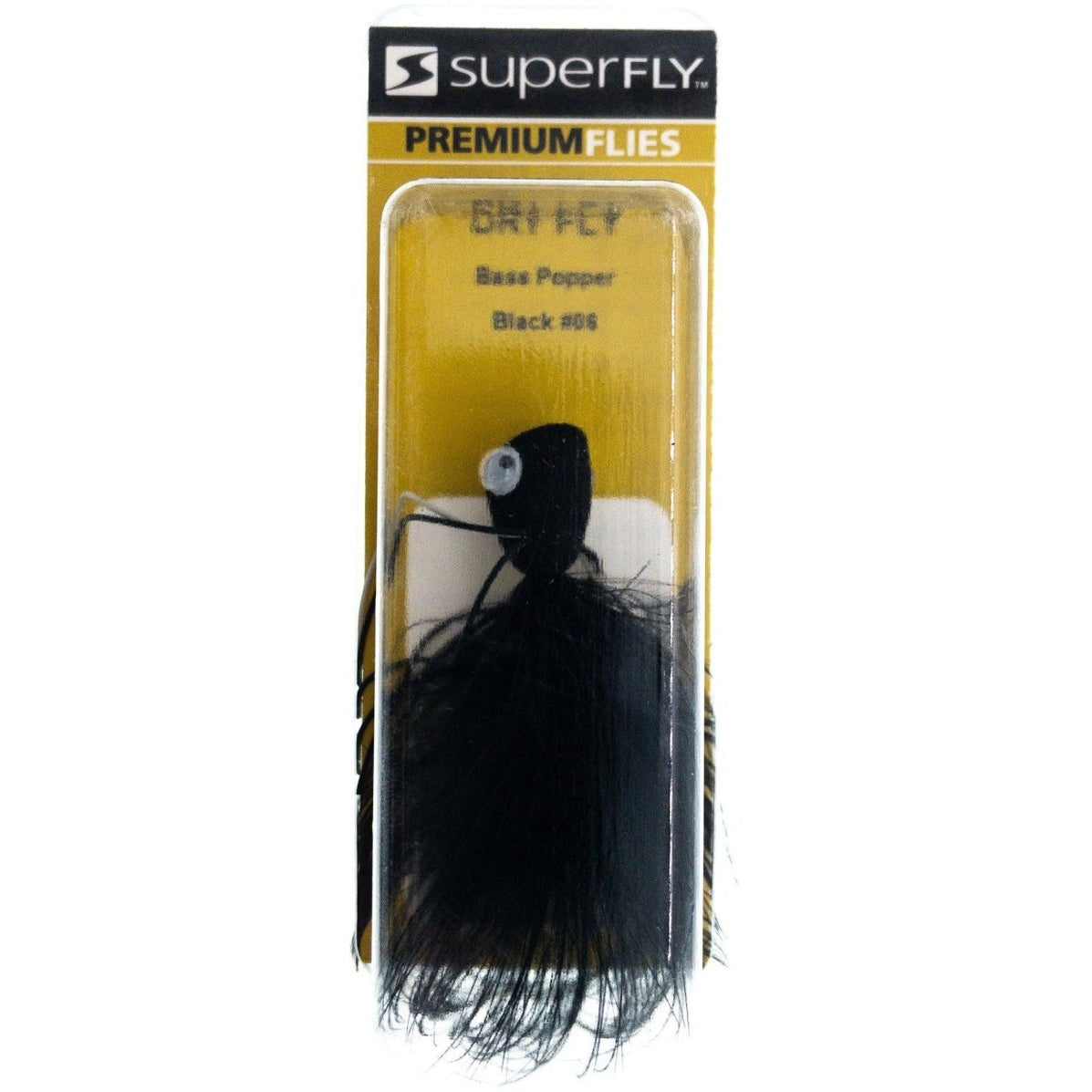 Superfly Dry Fly Bass Popper #6 Black QTY 1 - Dry Superfly $1.68 ...