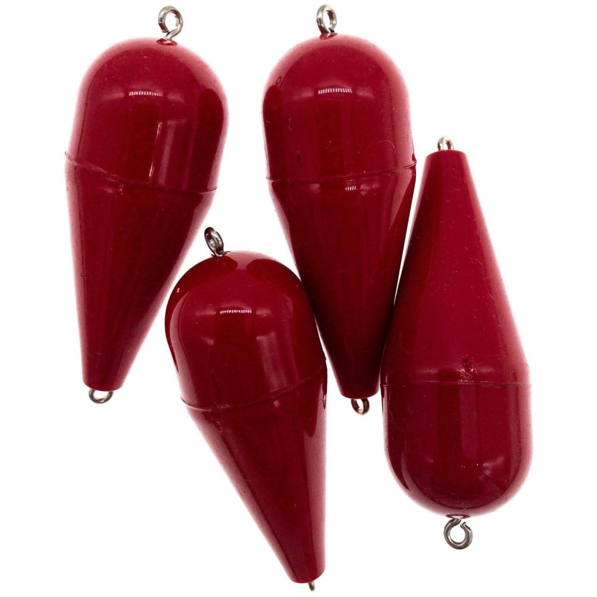 Tough Plastic Casting Torpedo Float 1/4 oz. 2-1/2" Red (Bulk) 4 Pack ...